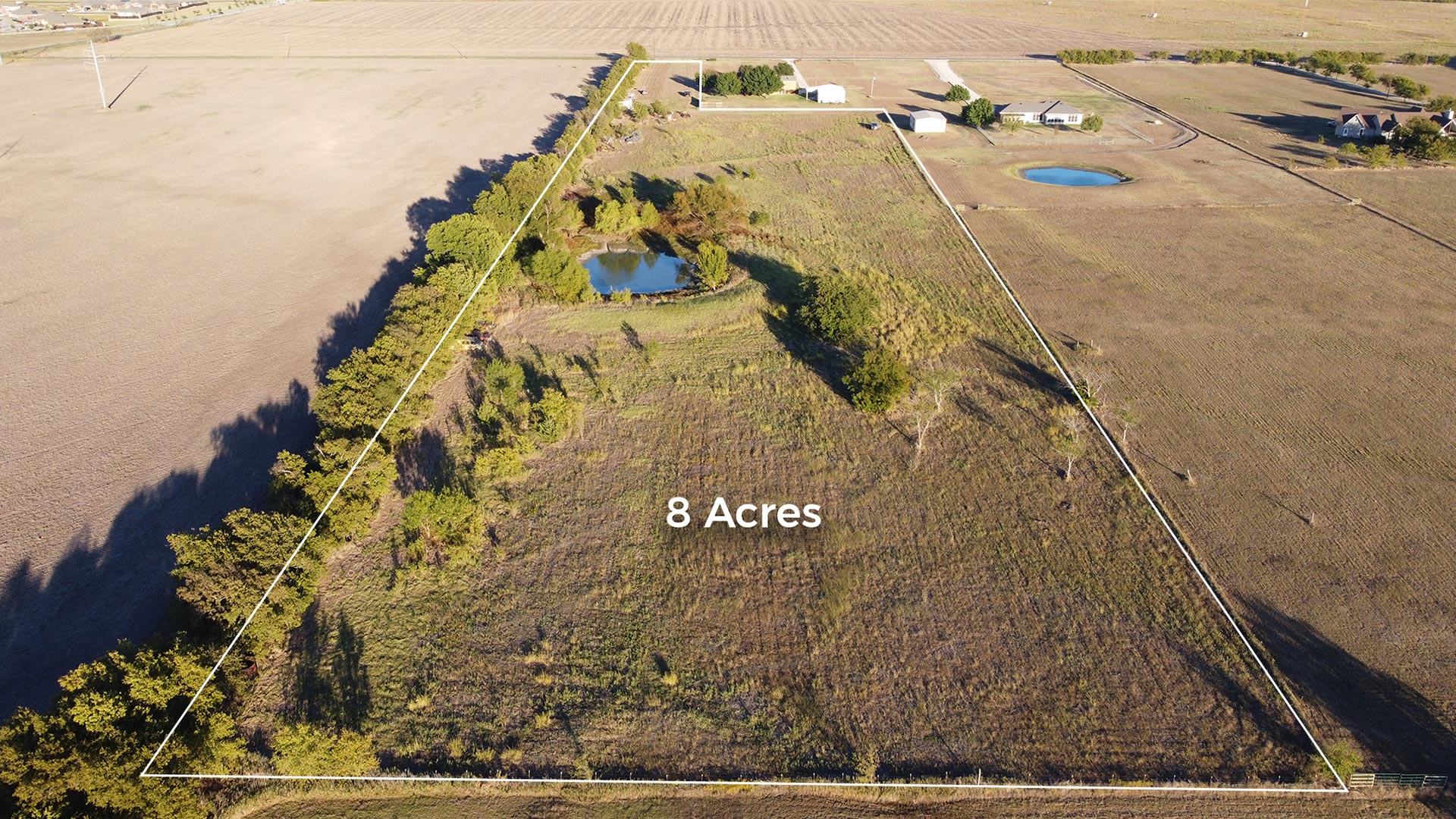 8 Acres of Unrestricted Pasture Land with a Pond, Royse City